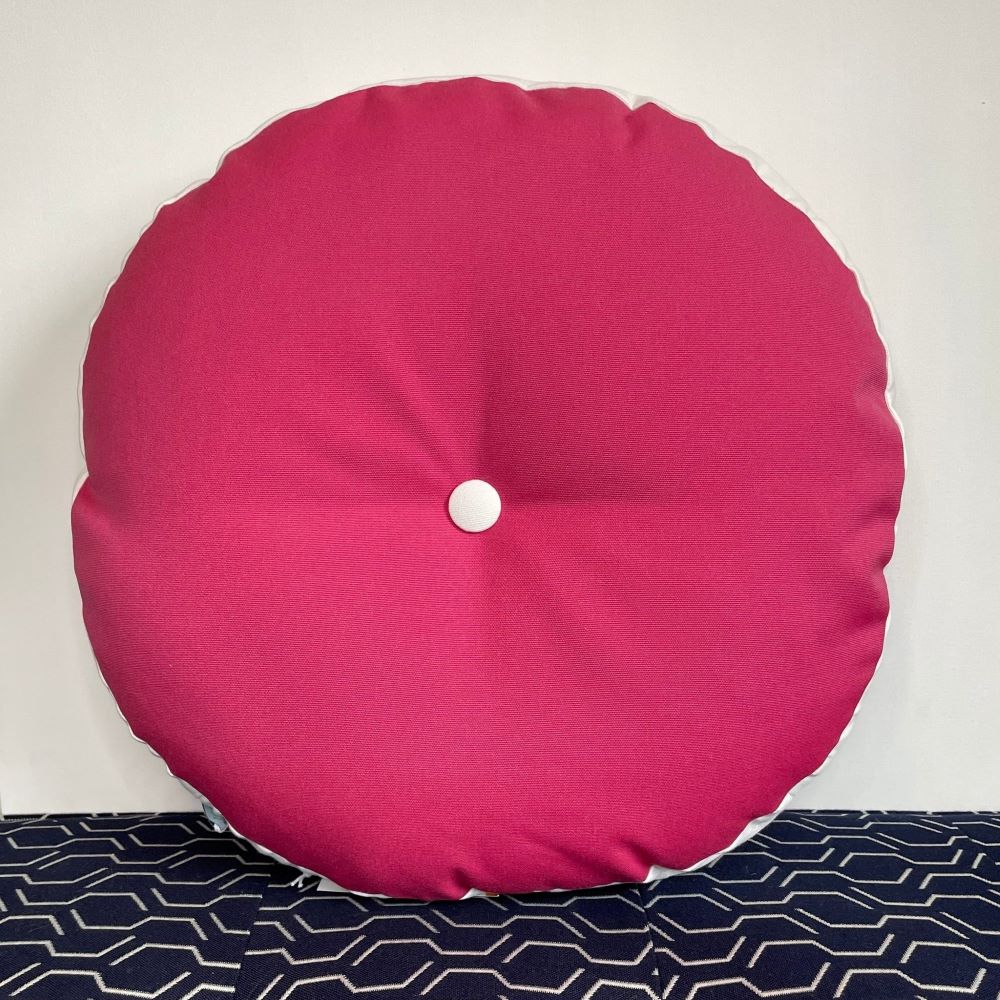 Simply Fab Sunbrella Circle Pillow in Hot Pink – H3K Home+Design Online