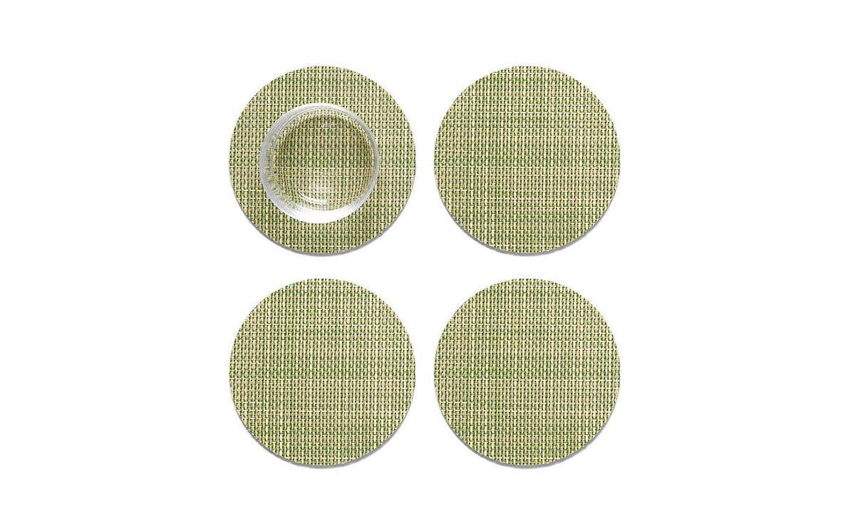 Mini Basketweave Round Coasters Set of 4 - Chilewich - Dill – H3K Home ...